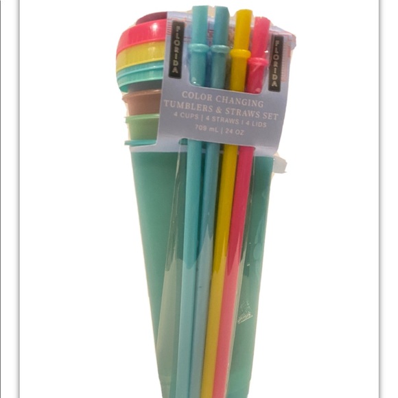 Manna | Dining | Manna Color Changing Cups Florida Sunshine Wstraws ...